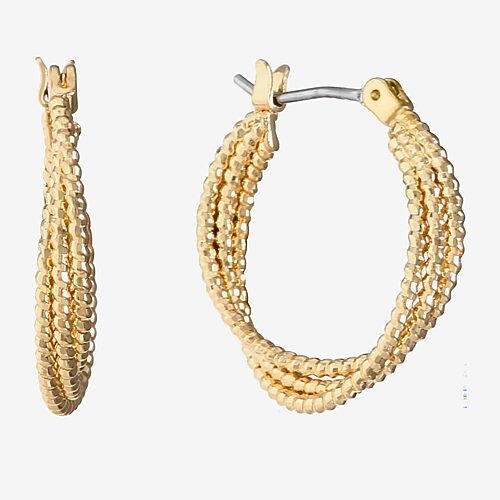 Click here for Monet Jewelry Gold Tone Twist Womens 22mm Hypoalle... prices