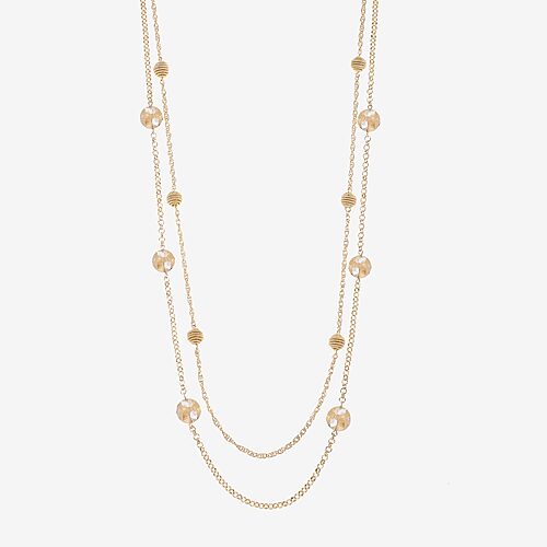 Click here for Monet Blue Stone Silver-Tone Station Necklace  One... prices