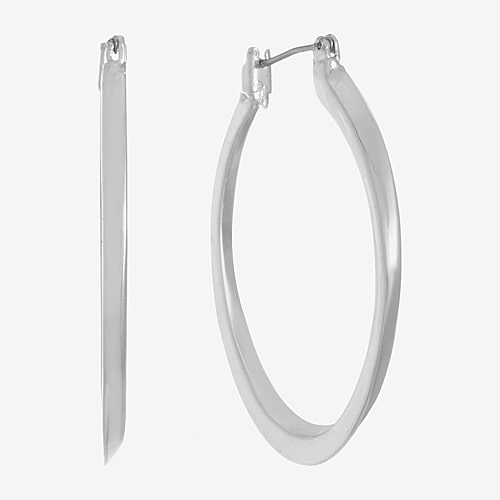 Click here for Monet Jewelry Silver Tone Oval Womens 40mm Hypoall... prices