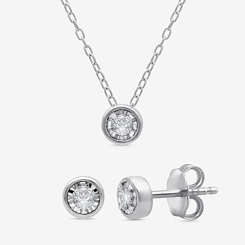 Click here for 1/4 CT. T.W. Lab Grown White Diamond 14K Gold Over... prices