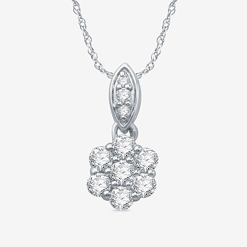 Click here for Diamond Blossom Womens 1/4 CT. T.W. Lab Grown Whit... prices