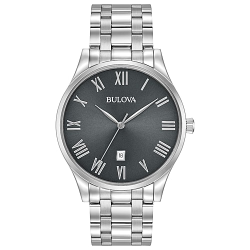 Click here for Mens Bulova Sutton Grey Dial Bracelet Watch - 96B2... prices