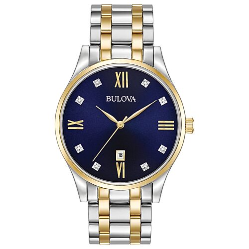 Click here for Bulova Mens Diamond Accent Two-Tone Stainless Stee... prices
