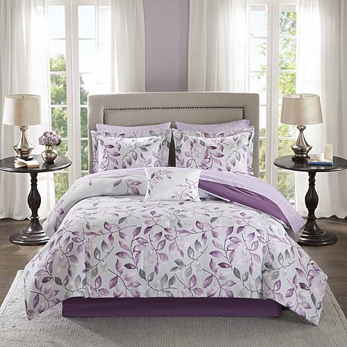 Madison Park Essentials Lafael 7-Pc. Comforter Set  Twin - Purple