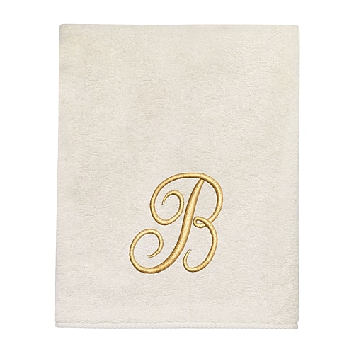 Click here for Avanti Monogram Initial Script Ivory & Gold Hand T... prices