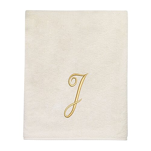Click here for Avanti Premier Script Monogram Ivory/Gold Bath Tow... prices