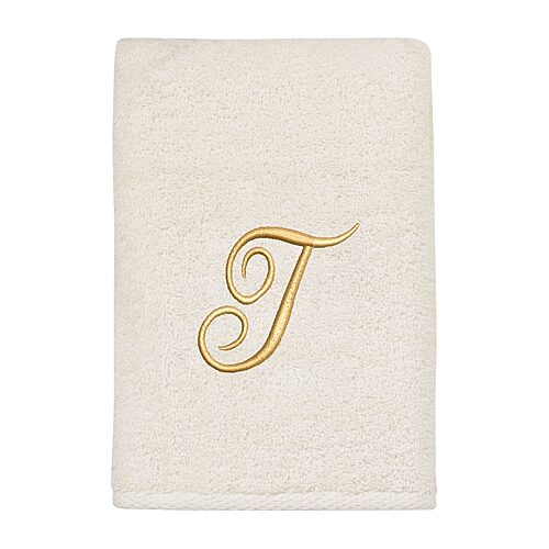 Click here for Avanti Monogram Initial Script Ivory & Gold Hand T... prices