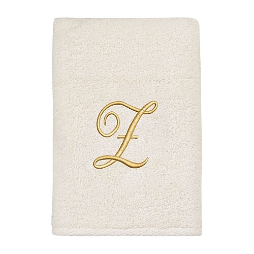Click here for Avanti Monogram Initial Script Ivory & Gold Hand T... prices