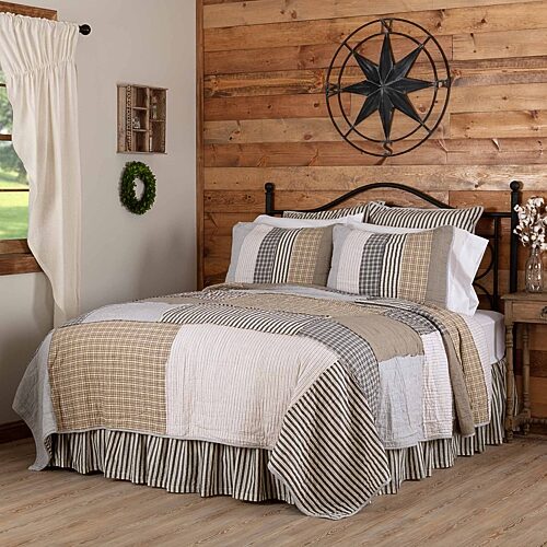 Click here for VHC Brands Haven Reversible Quilt  One Size  Gray prices