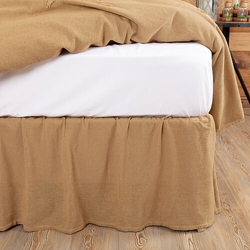 Click here for VHC Brands Veranda Burlap Natural Bed Skirt  One S... prices