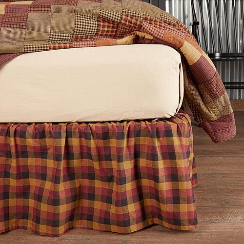 Click here for VHC Brands Settlement 16 Bed Skirt  One Size  Red prices