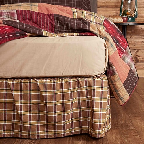 Click here for VHC Brands Laramie Bed Skirt  One Size  Brown prices