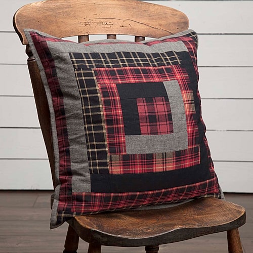 Click here for VHC Brands Shasta Cabin 18x18 Throw Pillow  One Si... prices