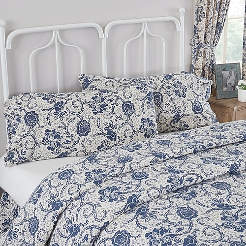 Click here for VHC Brands Dorset Pillowcases  One Size  Blue prices