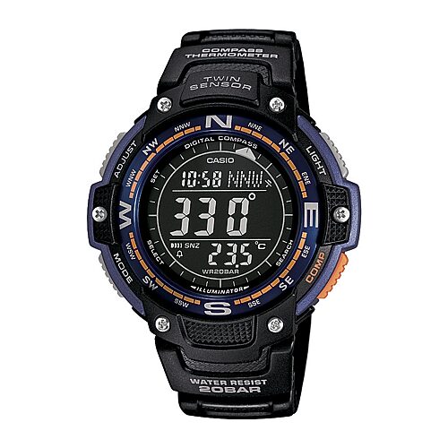 Click here for Casio Mens Black Leather Strap Watch Sgw-100-2bcf... prices