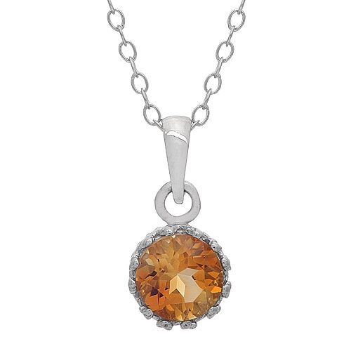 Click here for Genuine Citrine Sterling Silver Pendant  One Size... prices
