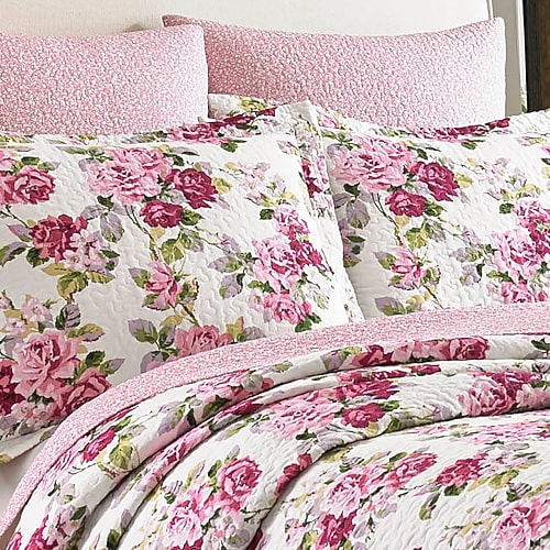 Click here for Laura Ashley Lidia Floral Reversible Quilt Set  On... prices