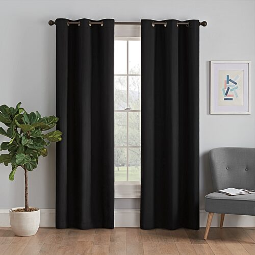 Click here for Eclipse Microfiber Grommet Top Energy Saving Black... prices