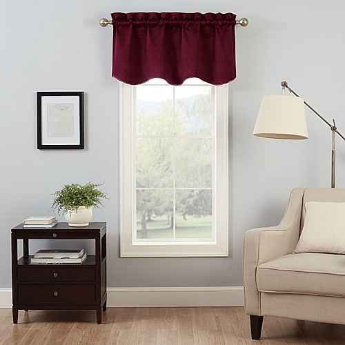 Click here for Eclipse Canova Rod-Pocket Valance  One Size  Red prices