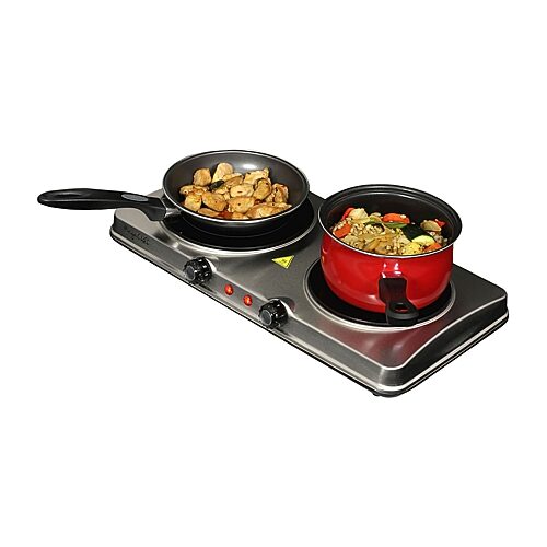 Click here for MegaChef Portable 2-Burner Sleek Steel Hot Plate W... prices