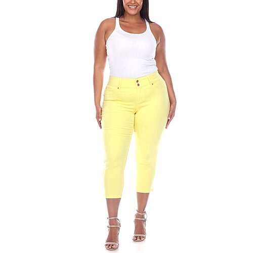 Click here for Plus Size White Mark Capri Jeans prices