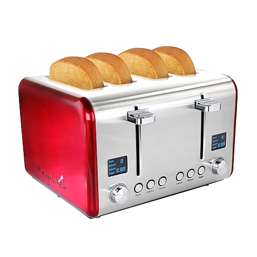 Click here for MegaChef 4-Slice Stainless Steel Extra Wide Slot T... prices