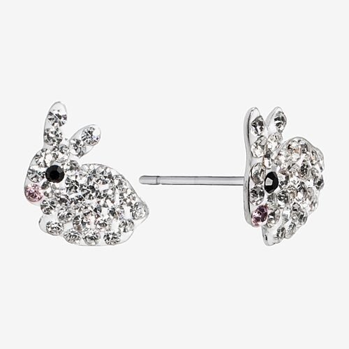 Click here for Silver Treasures Bunny Multi Color Crystal Sterlin... prices