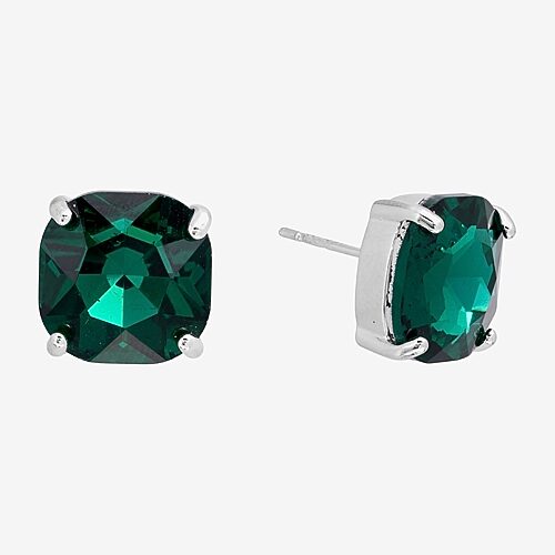 Click here for Sparkle Allure Green Crystal 11.9mm Square Stud Ea... prices