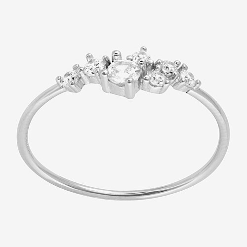 Click here for Silver Treasures Cluster Womens Cubic Zirconia Ste... prices