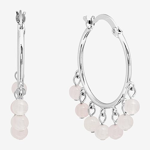 Click here for Sparkle Allure Genuine Stone Beaded Womens Pink 32... prices