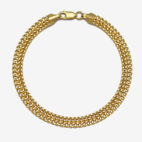 Click here for Womens 10K Gold Hollow 7.5 Inch Link Bracelet  One... prices