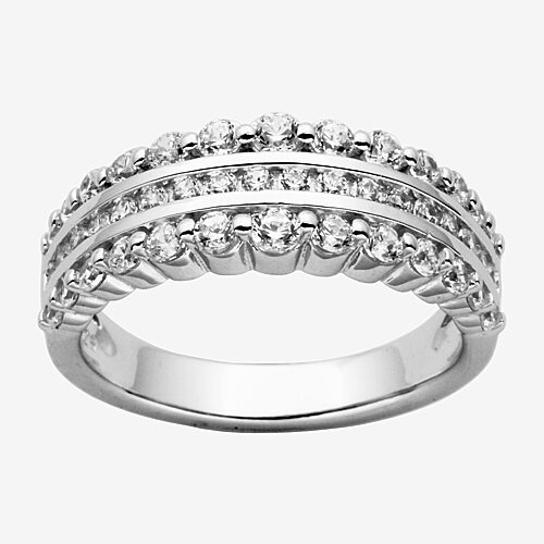 Click here for DiamonArt Cubic Zirconia Ring  6  Sterling Silver prices