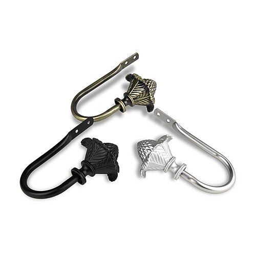 Click here for Rod Desyne Decorative Holdbacks with Bloom Finials... prices