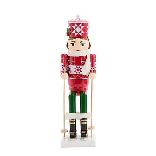 Click here for North Pole Trading Co. 14in Ski Girl Wood Christma... prices