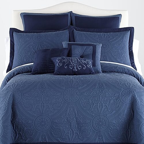 Click here for Vue Bensonhurst Bedspread  One Size  Blue prices