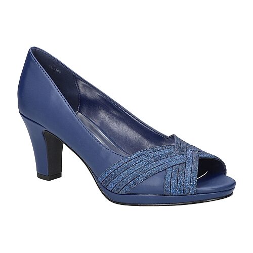 Click here for Easy Street Womens Lavish Platform Pumps - Navy Sa... prices
