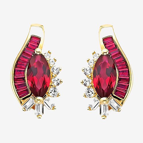 Click here for Lab-Created Ruby& White Sapphire 14K Gold Over Ste... prices