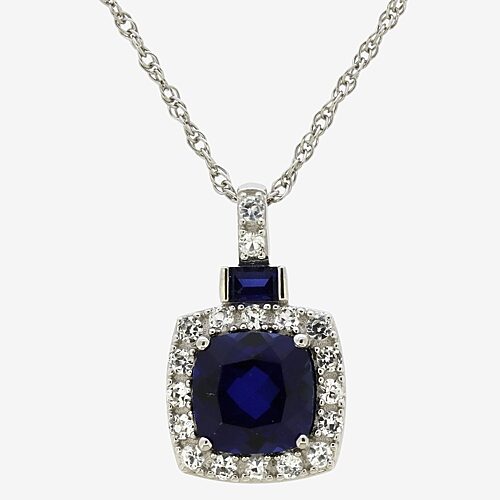 Click here for Womens Lab Created Blue Sapphire Sterling Silver 1... prices