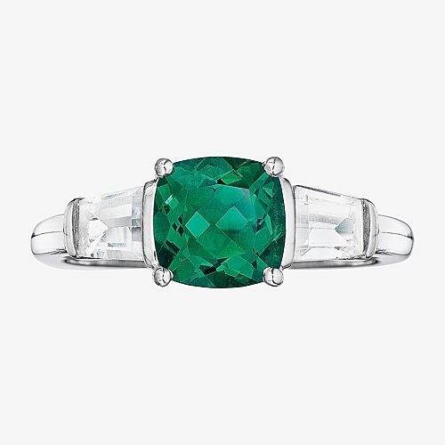 Click here for Simulated Emerald & Lab-Created White Sapphire Ste... prices
