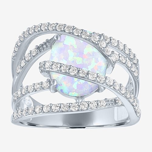 Click here for Womens Lab-Created Opal & Lab-Created White Sapphi... prices