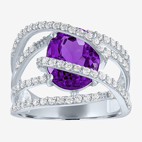 Click here for Womens Genuine Purple Amethyst Sterling Silver Coc... prices