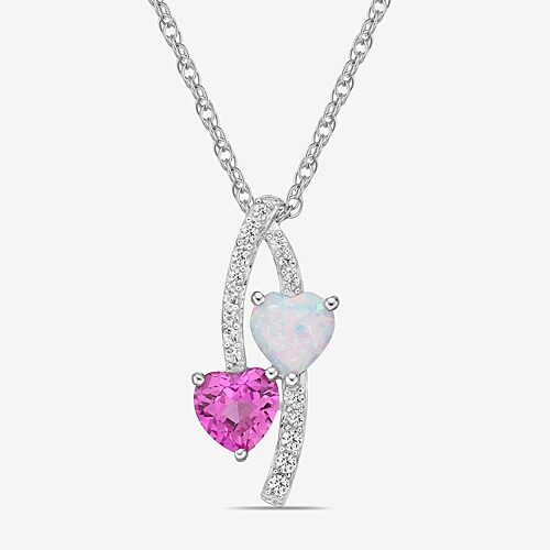 Click here for Womens Gemstone Sterling Silver Triangle Pendant N... prices
