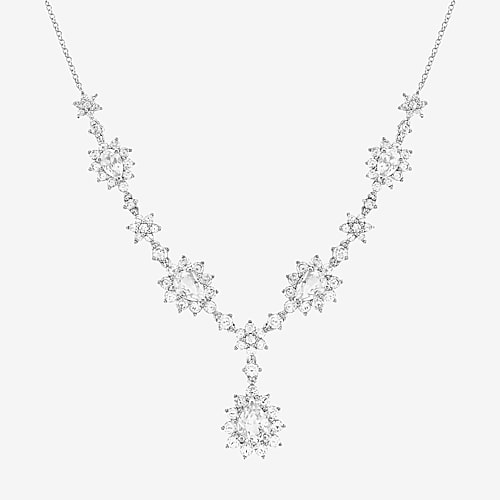 Click here for DiamonArt Cubic Zirconia Sterling Silver Cluster D... prices