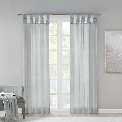 Click here for Madison Park Ceres Twisted Tab Top Sheer Window Pa... prices
