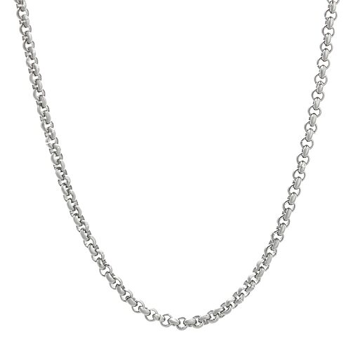 Click here for Mens Stainless Steel 18 3mm Rolo Chain  One Size... prices