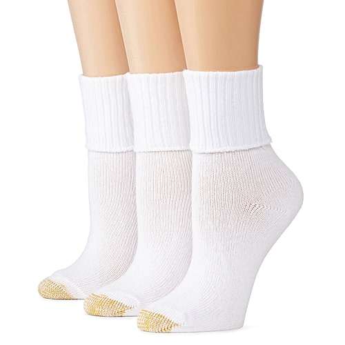 Click here for Gold Toe Bermuda Womens 3 Pair Turncuff Socks  One... prices