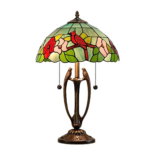 Dale Tiffany 21.5 Buttercup Glass Table Lamp  One Size  Green