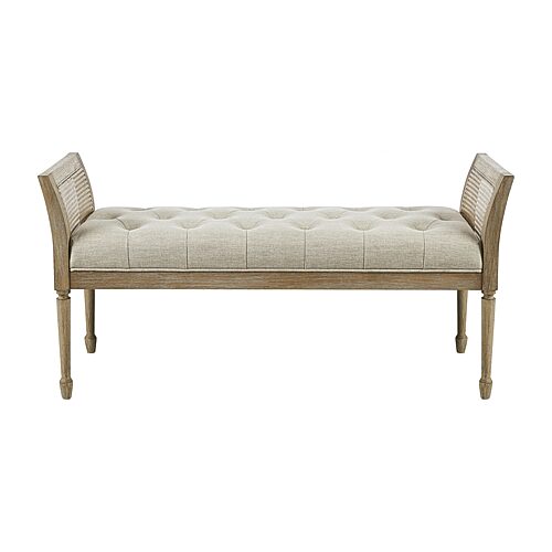 Martha Stewart Isla Upholstered Bench  One Size  White
