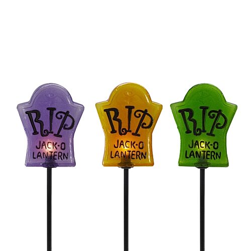Click here for Set of 3 Tombstone Halloween Pathway Markers - 3.5... prices