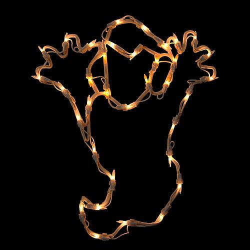 Click here for 15 Lighted Ghost Halloween Double Sided Window Sil... prices